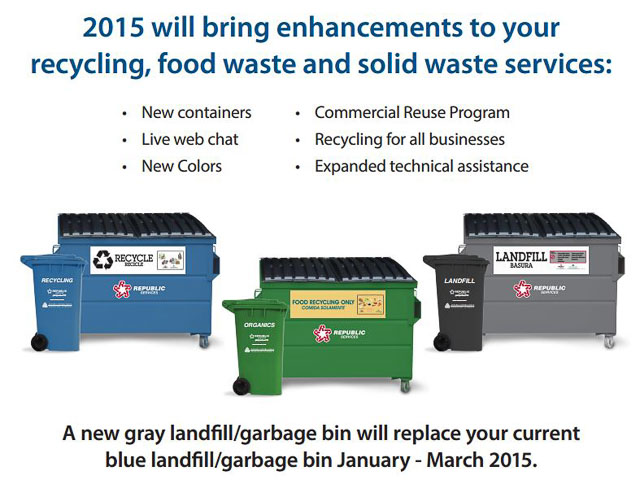 New Color Scheme for Garbage Containers coming to East Bay by July ...
