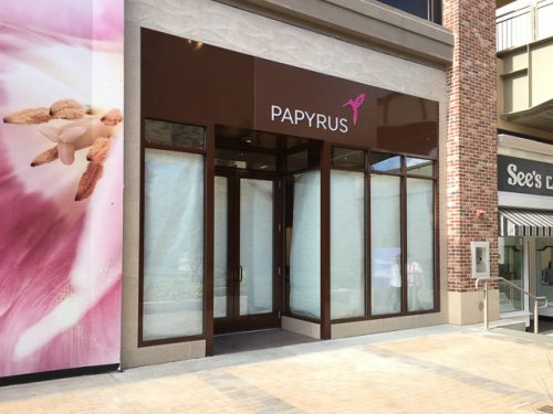 Papyrus Storefront Now Visible in Broadway Plaza – Beyond the Creek