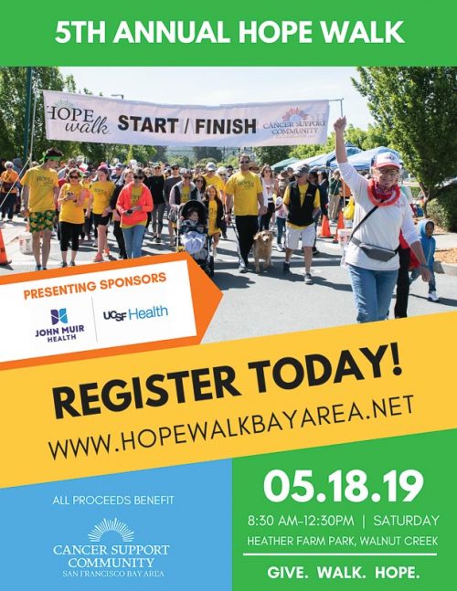 Hope Walk at Heather Farm Park in Walnut Creek May 18th – Beyond the Creek